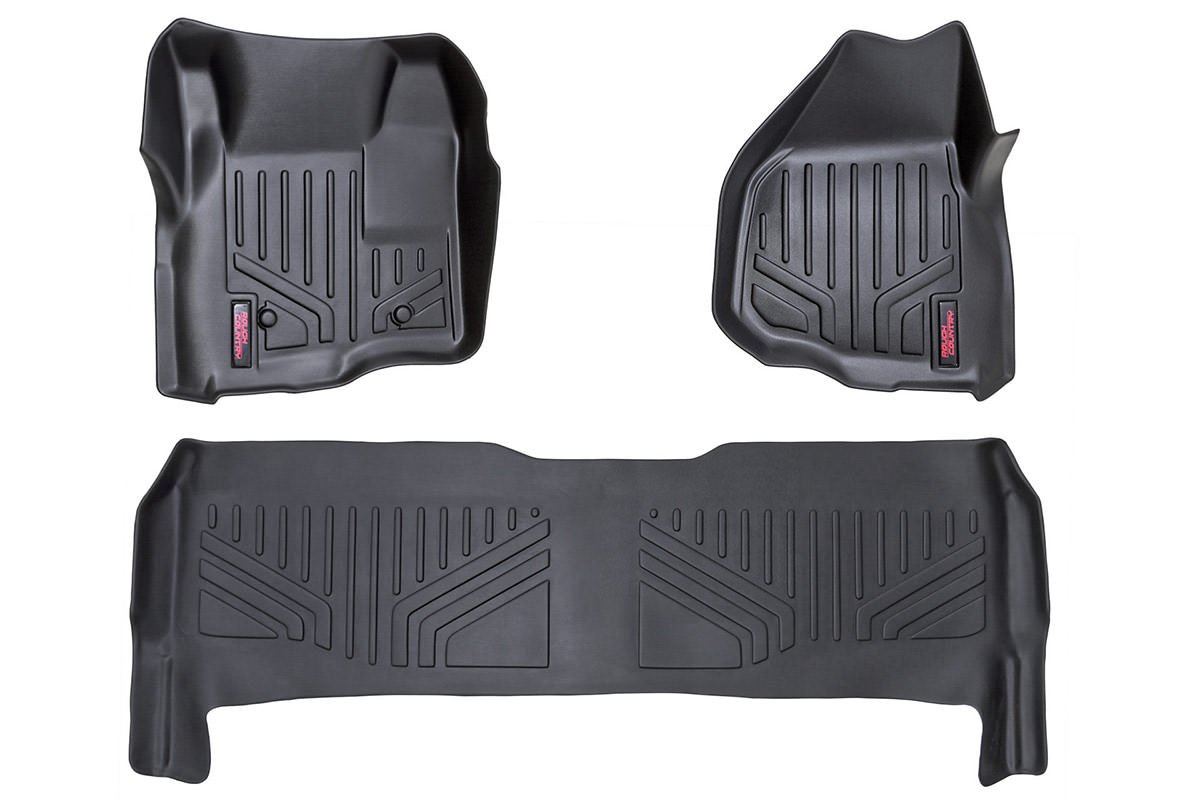Heavy Duty Floor Mats Front/Rear-11-16 Ford Super Duty Crew Cab ...